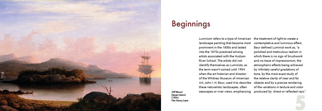 Luminism Booklet – Katie Meadows Graphic Designer
